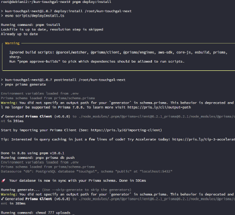 如何部署并运行kun-touchgal-next项目